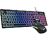 Philips Wired Gaming Keyboard and Mouse Combo, Quiet RGB Backlit ...