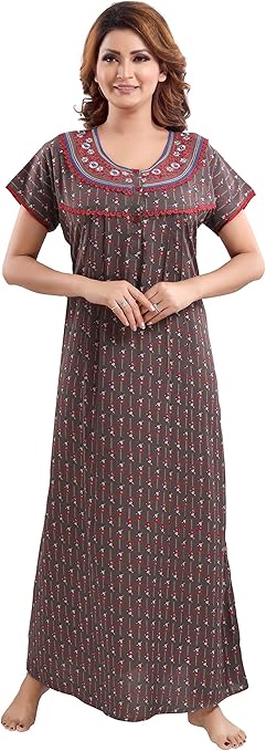 Buy Alpine Embroidery Nighty (Design 803) at Amazon.in