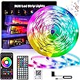 Amazon.com: Ledagic Led Lights for Bedroom 50FT 450Leds Color Changing RGB Led Strip Lights ...