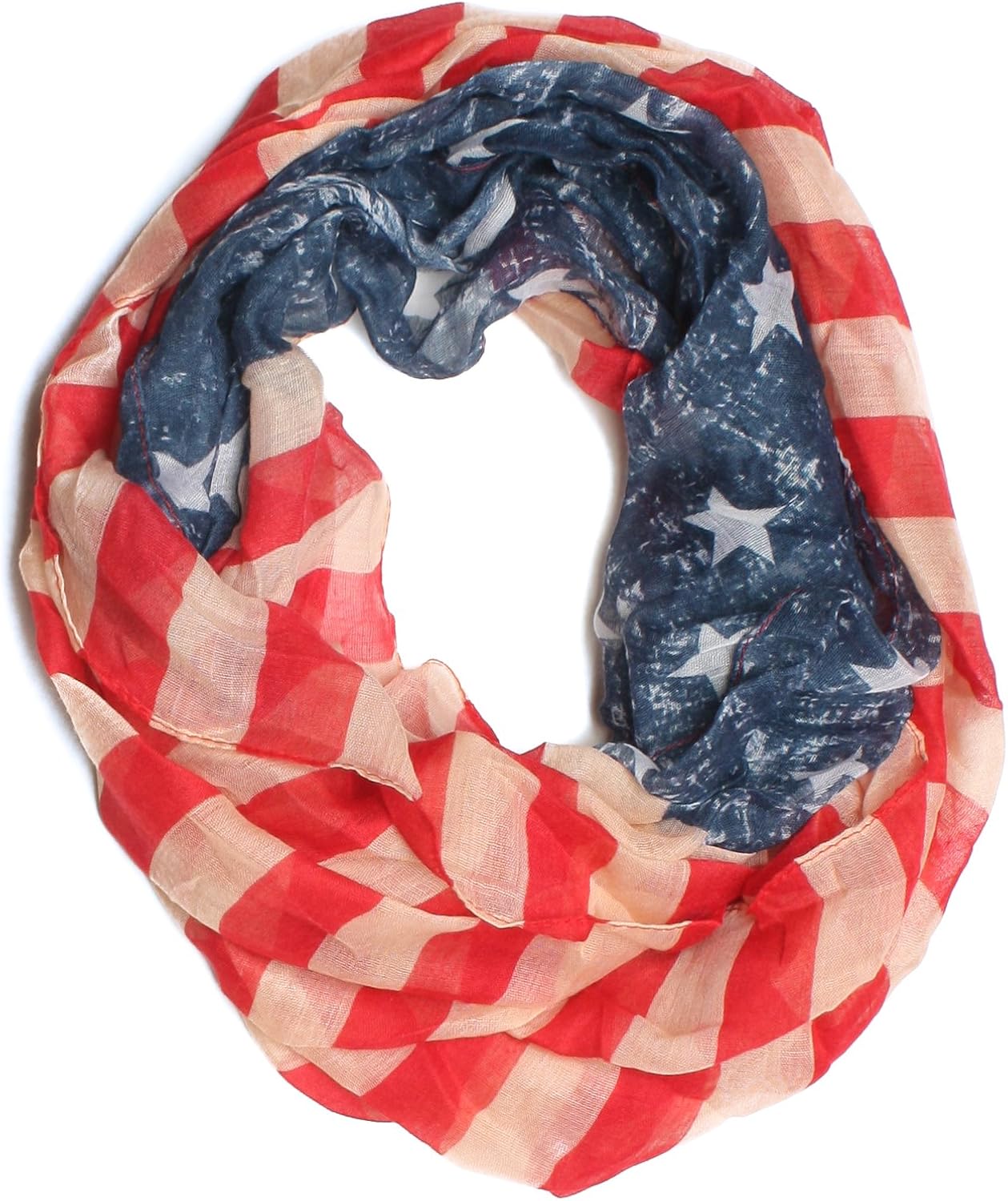 ForeverScarf Premium Vintage American Flag Infinity Scarf at Amazon ...