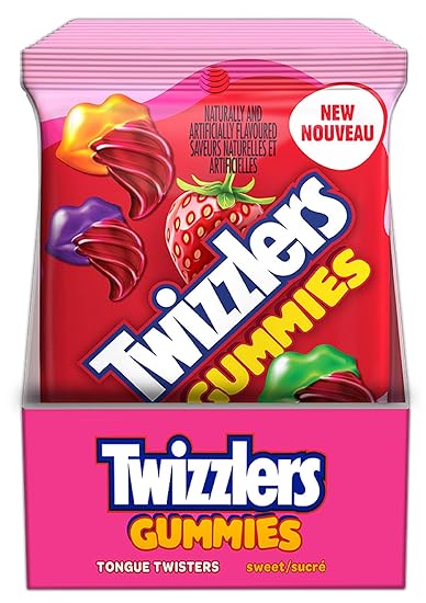 Amazon.com : Twizzlers Gummies Sweet Tongue Twisters Candy, 182g (10pk ...