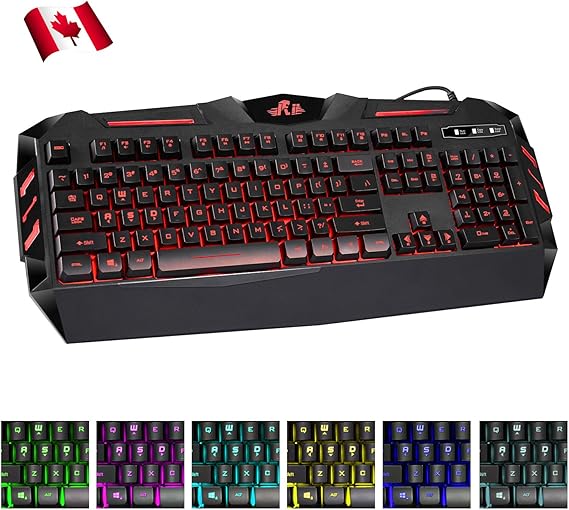 Rii RGB LED Wired Gaming Keyboard with Mechanical Feeling-RK900: Amazon ...