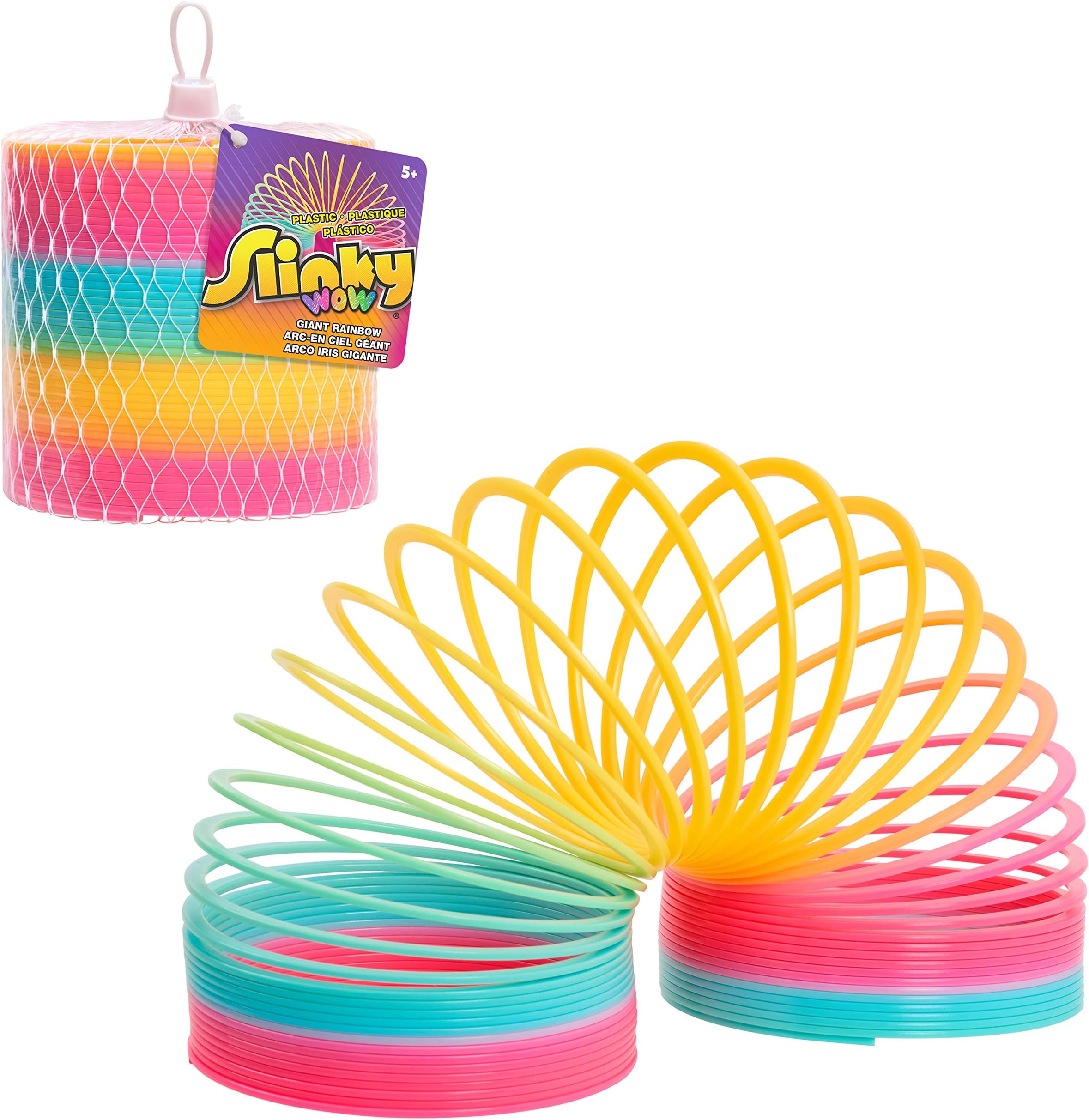 Slinky the Original Walking Spring Toy, Plastic Rainbow Giant Slinky ...