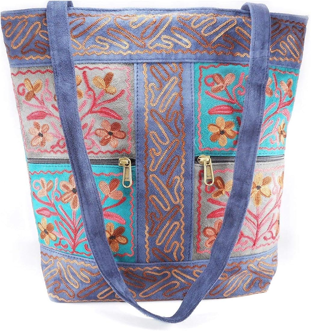 Buy Kong Posh Tote Shoulder Bag for Women | Suede Leather | Kashmiri ...