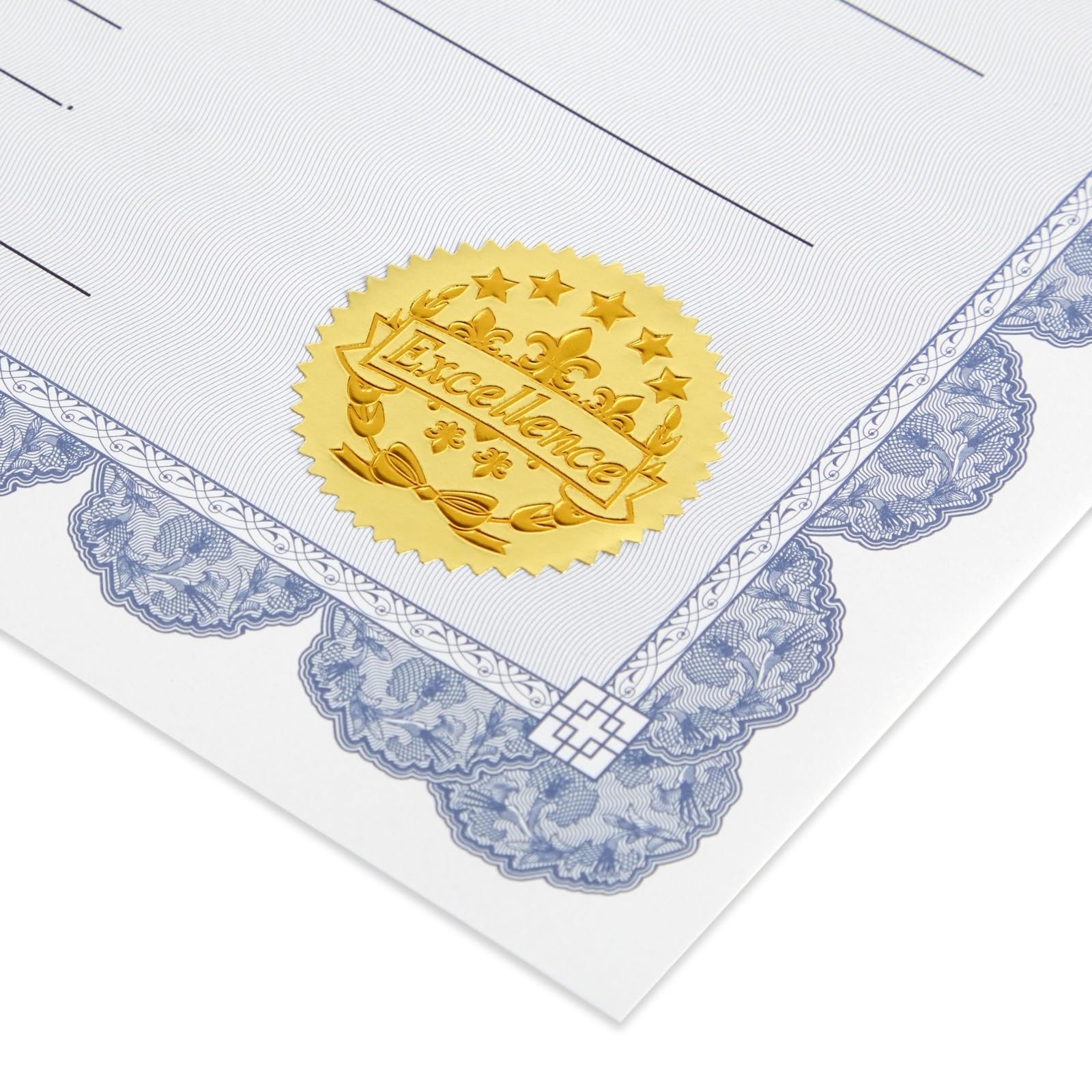 Mua Best Paper Greetings 48 Sheets Blue Floral Certificate of ...