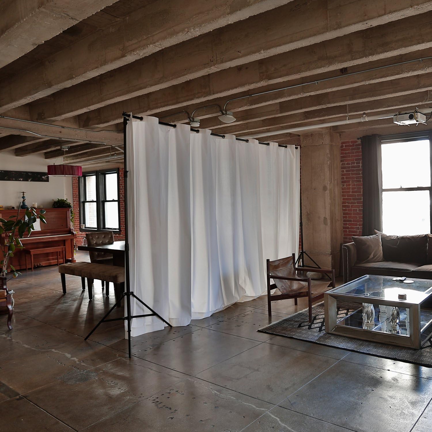 Amazon.com - RoomDividersNow Muslin Freestanding Room Divider Kit ...