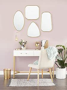 Amazon.com: CosmoLiving by Cosmopolitan Large Geometric Metallic Gold ...