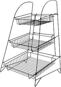 Amazon.com: FixtureDisplays 3-Tier Wire Display Rack Bakery Snacks ...