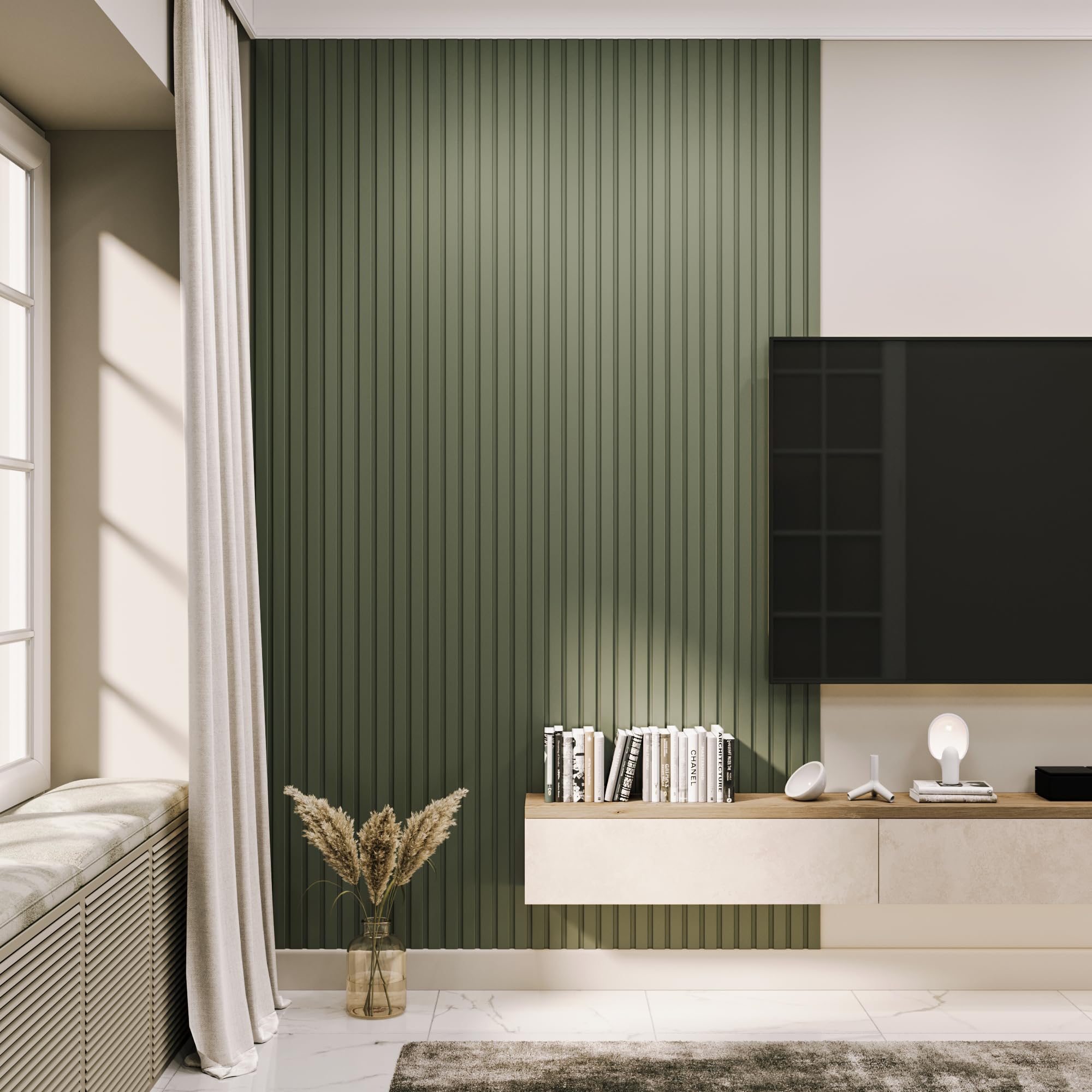 Birdeco MDF Wall Paneling Kit Paintable Wall Panels MDF Unprimed 12 of ...