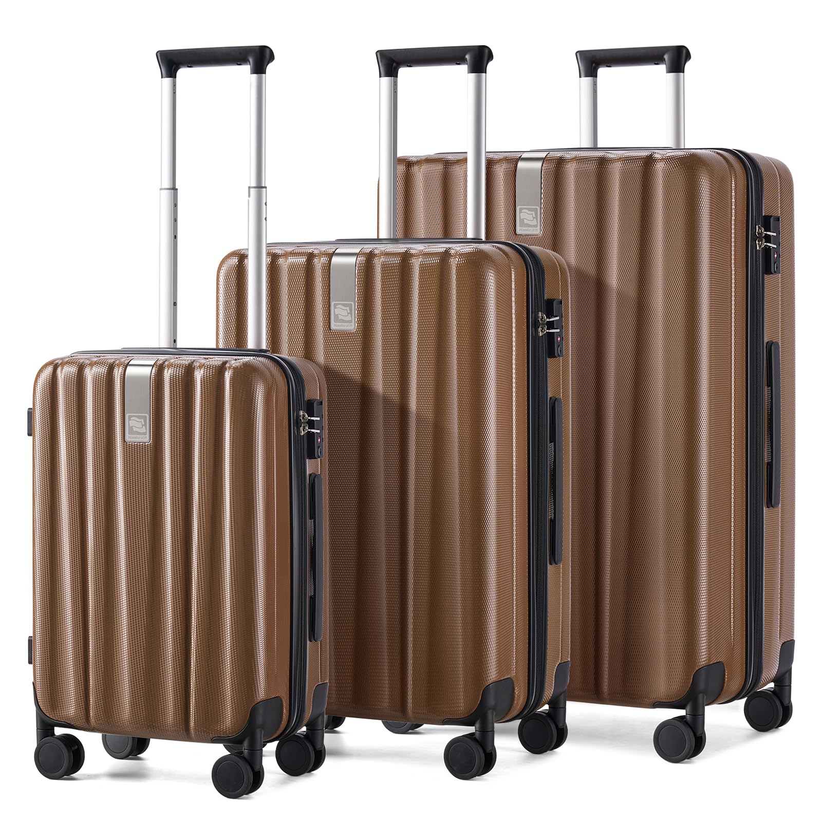 Hanke Luggage Sets 3 piece Carry On Luggage with Wheels PC Hard Shell ...