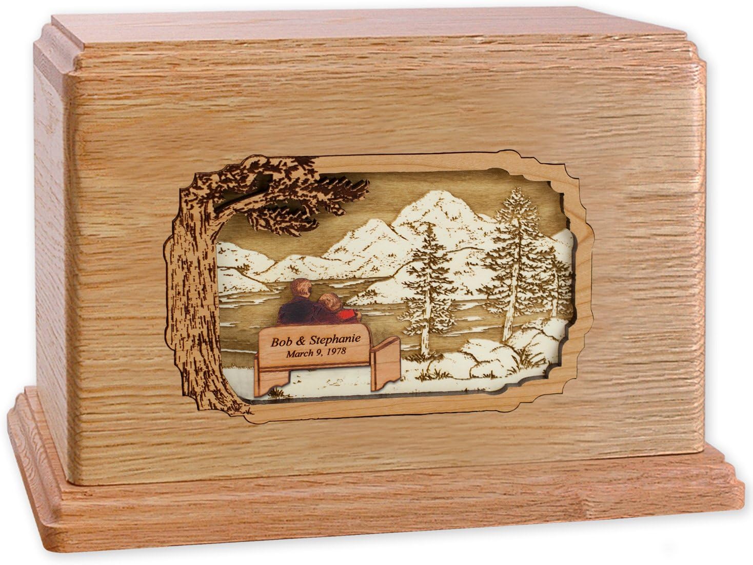 Amazon.com: Soulmates Together Forever Wooden Companion Cremation Urn ...