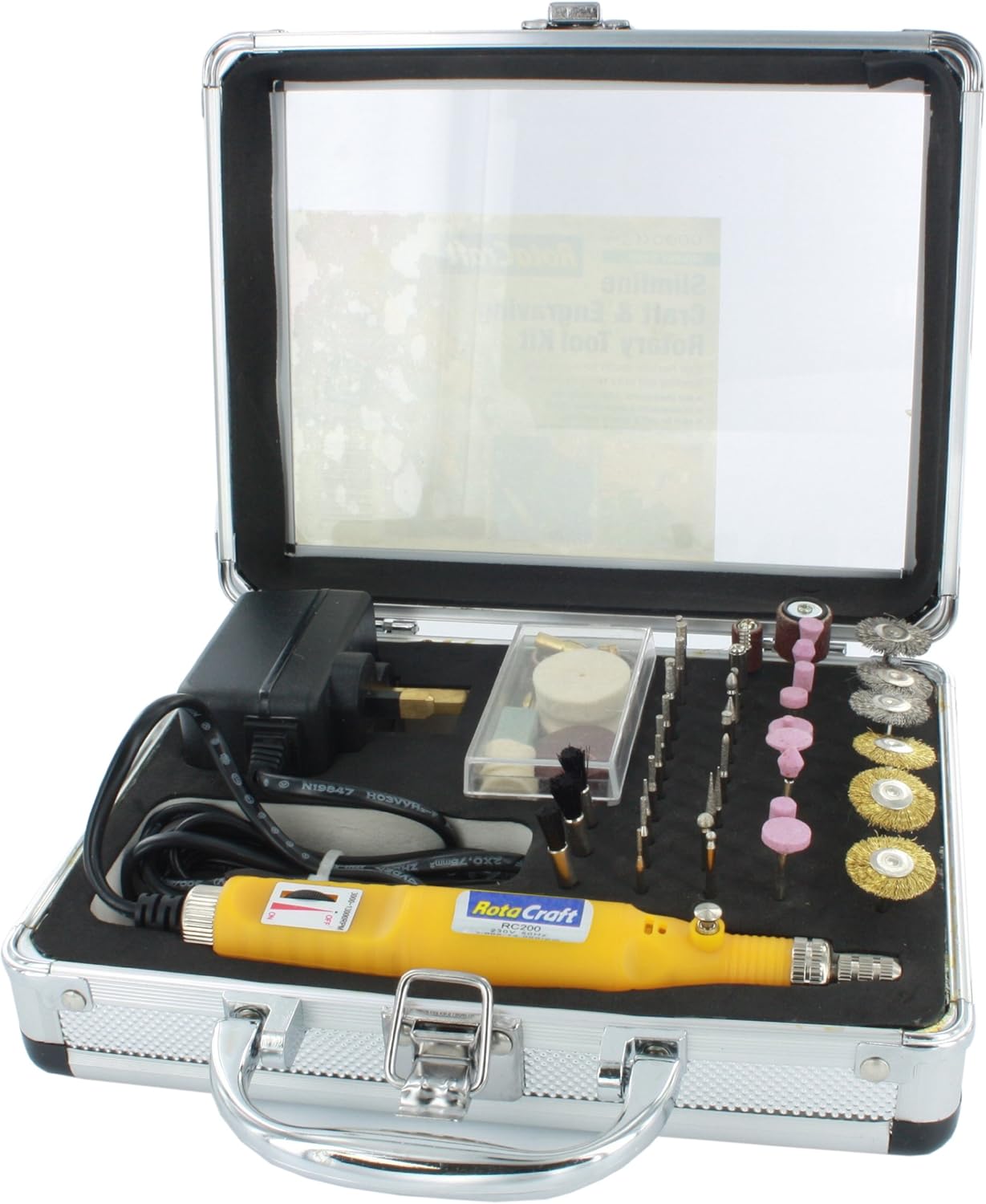 Rotacraft Slim-line Engraving and Rotary Tool Kit, Yellow – BigaMart