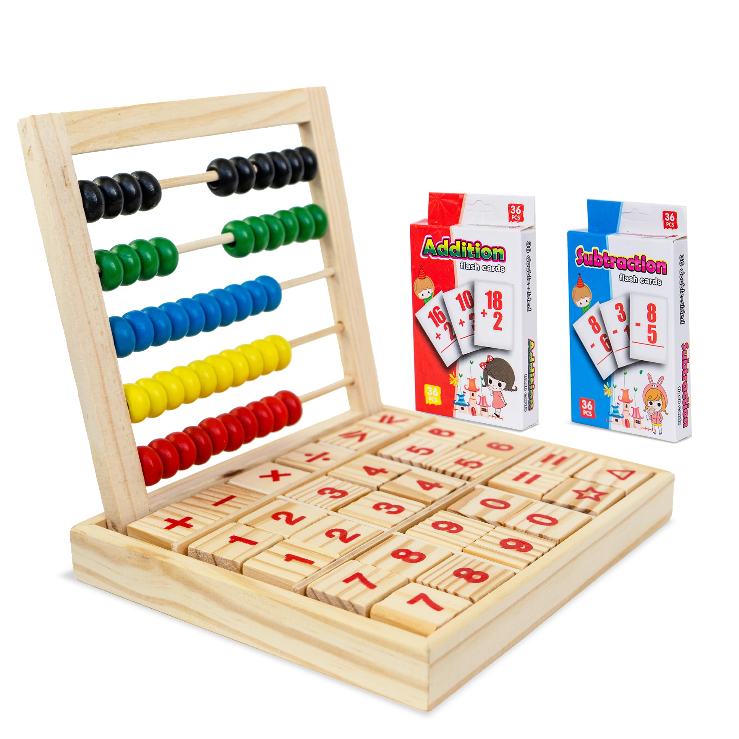 Glass Abacus Beads AISHUN Abacus Toys For Kids, Math Toy With Number ...