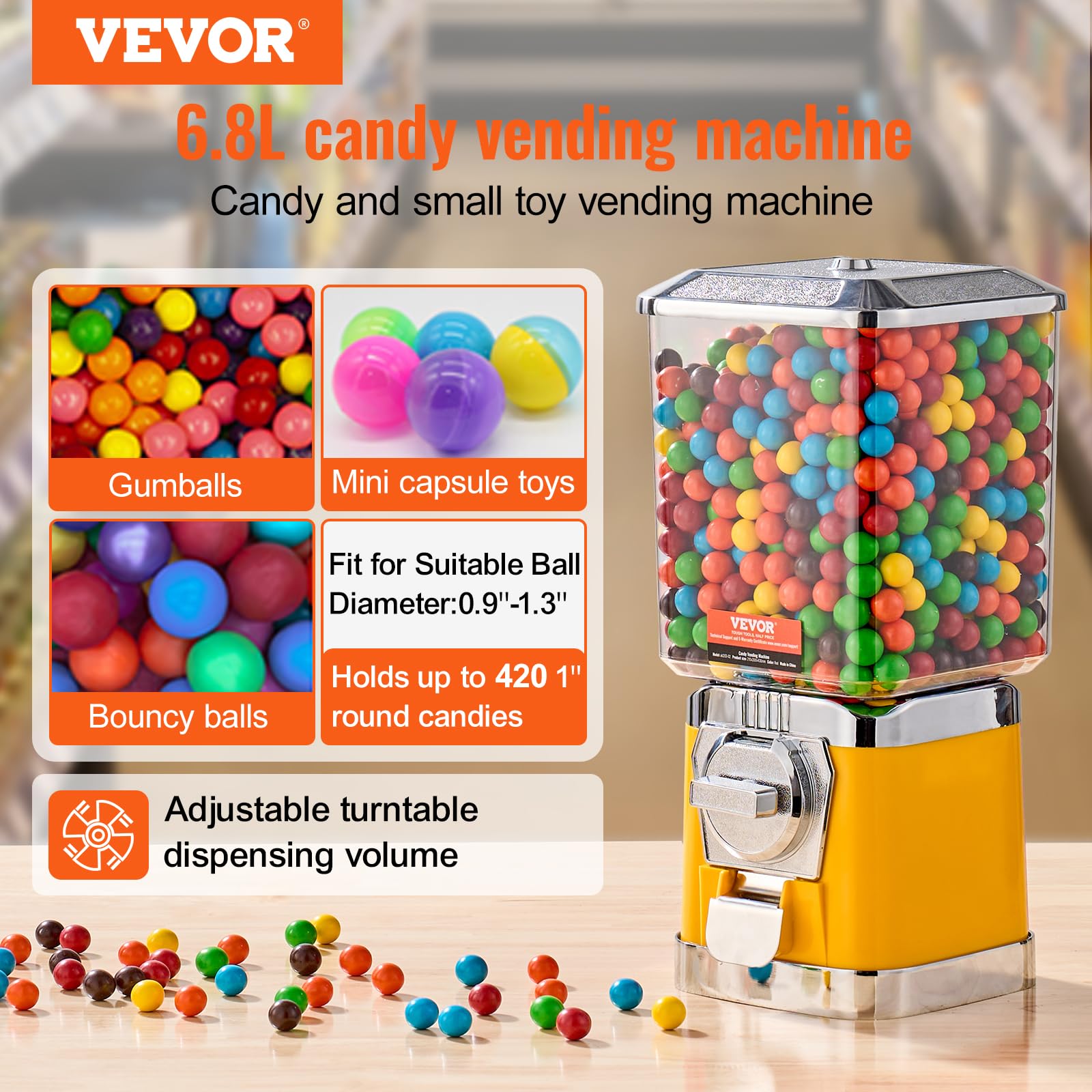 Mua VEVOR Gumball Machine, 17"H Home Candy Vending Machine, PC Gumball ...