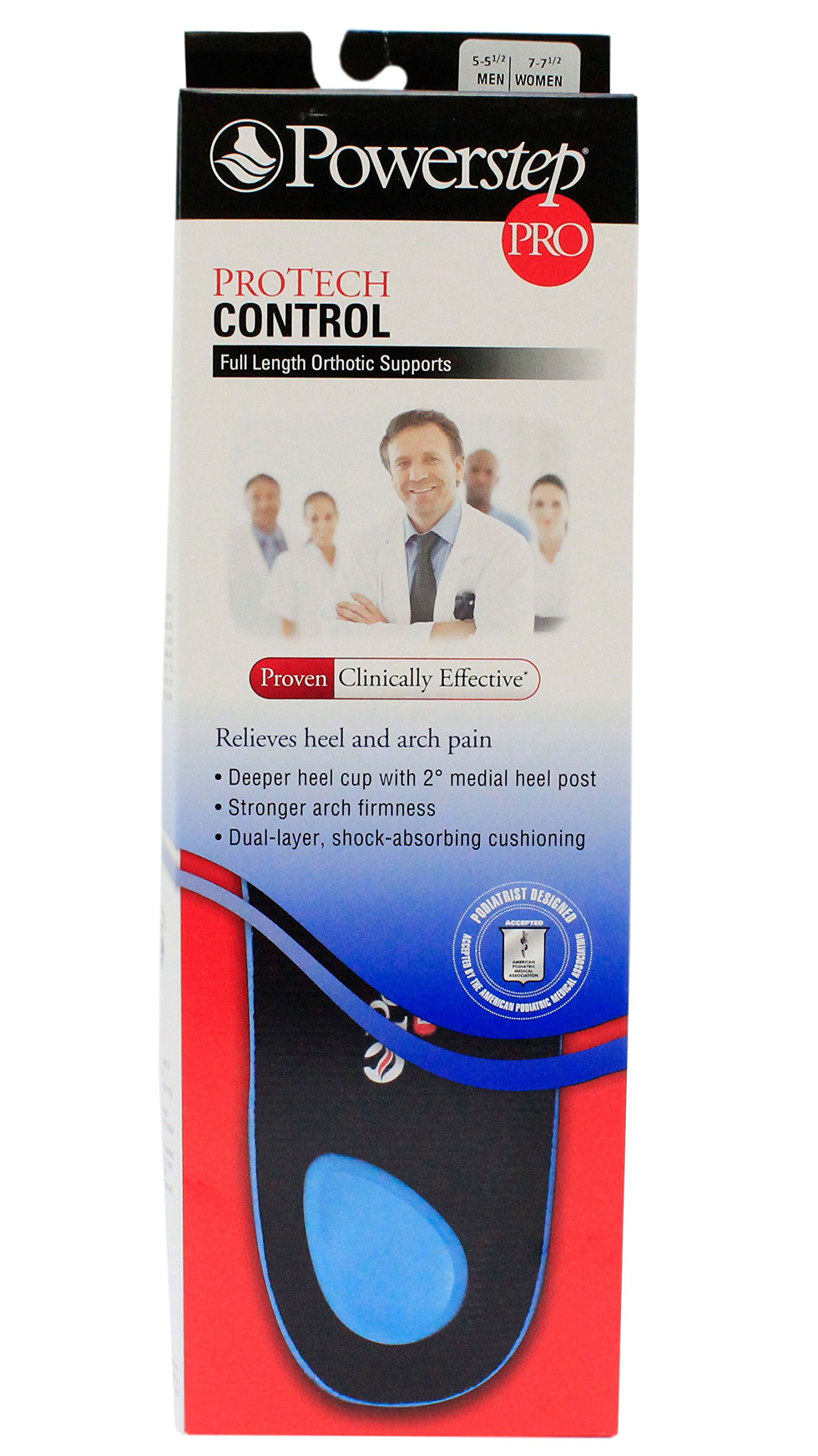 Amazon.com: Powerstep Protech Control Full Length Orth size: A - M4-4.5 ...