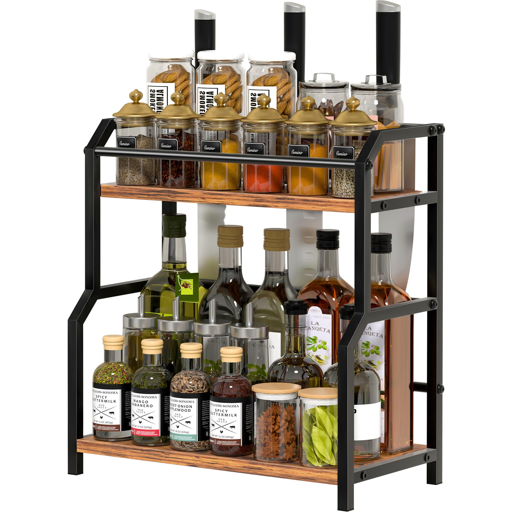 Vantimo Spice Rack Organizer, 3 Tier Countertop Storage Shelves ...