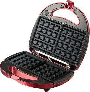 Amazon.com: Continental Electric Metallic Red Waffle Maker: Electric ...