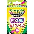 Amazon.com: Crayola Neon Crayons, Back To School Supplies, 24Count ...