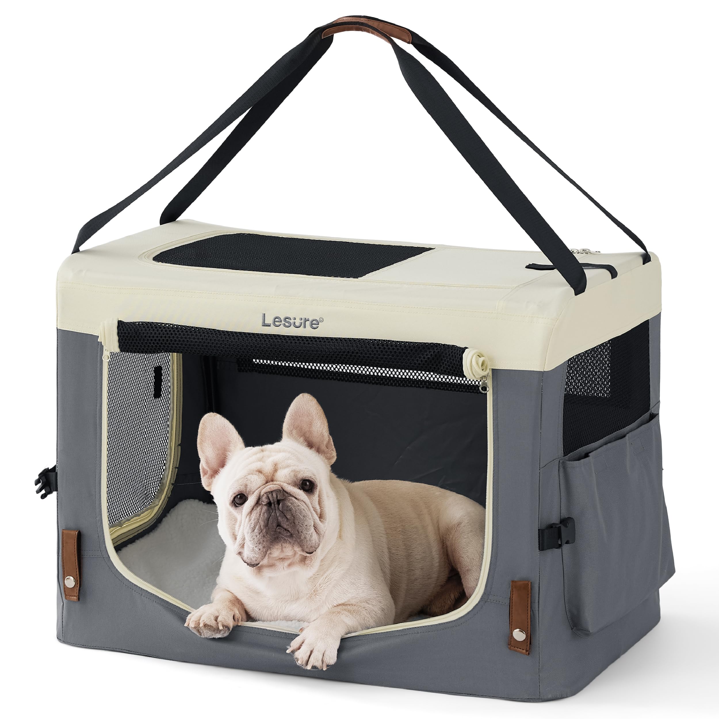 Lesure Collapsible Travel Dog Crate for Small Dogs, Portable Soft Dog ...