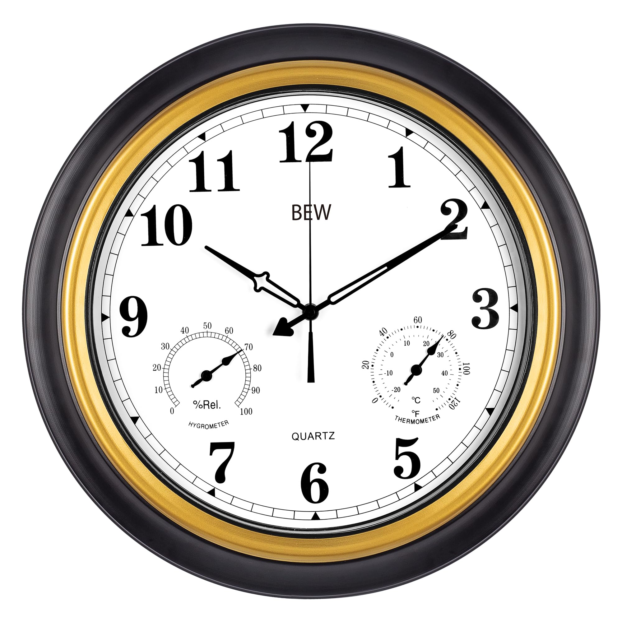 BEW Outdoor Clock 18 Inch, Large Outdoor Clocks Waterproof Weatherproof ...