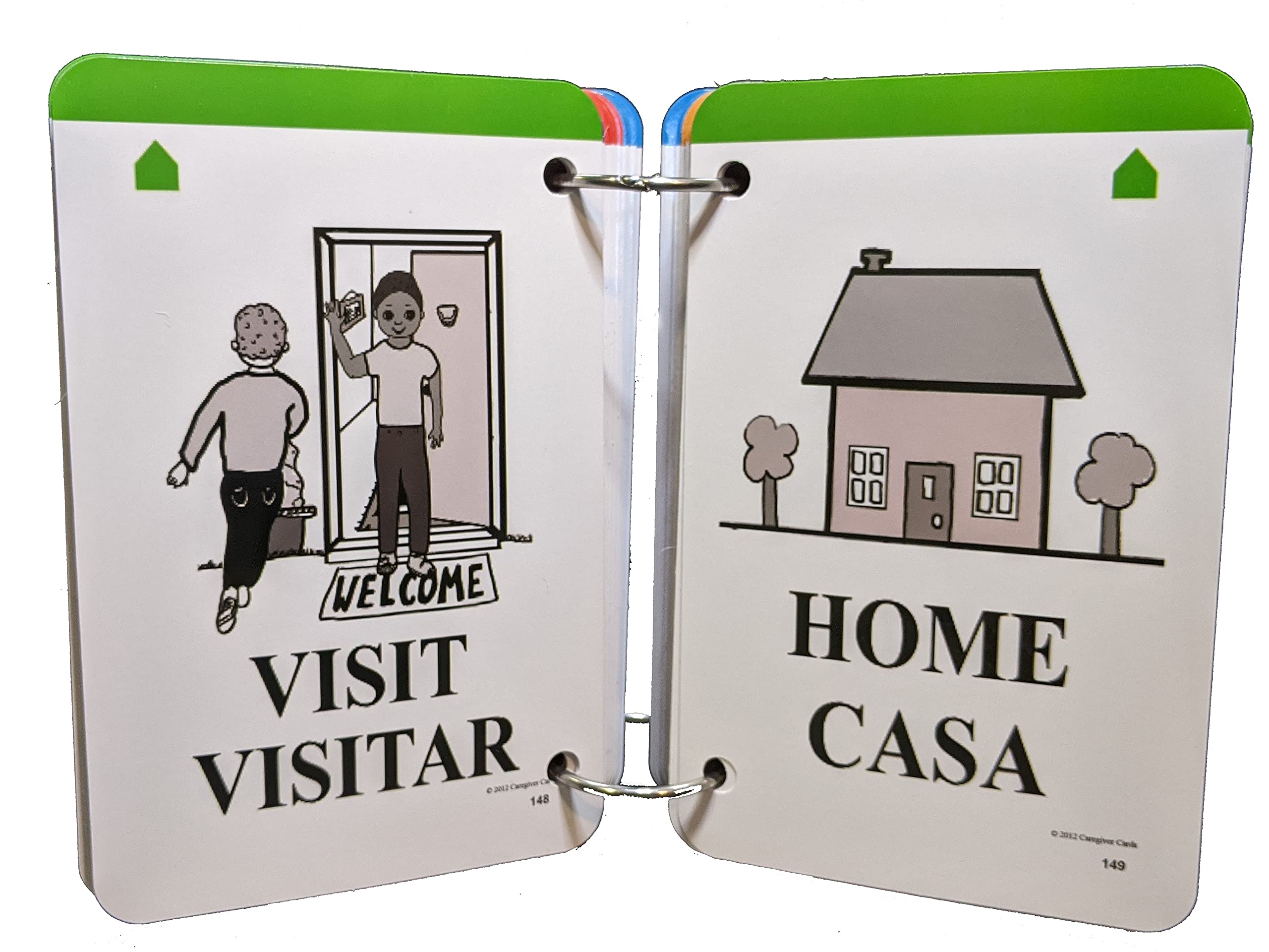Mua Caregiver Cards Bilingual Spanish/English Communication Cue Cards ...