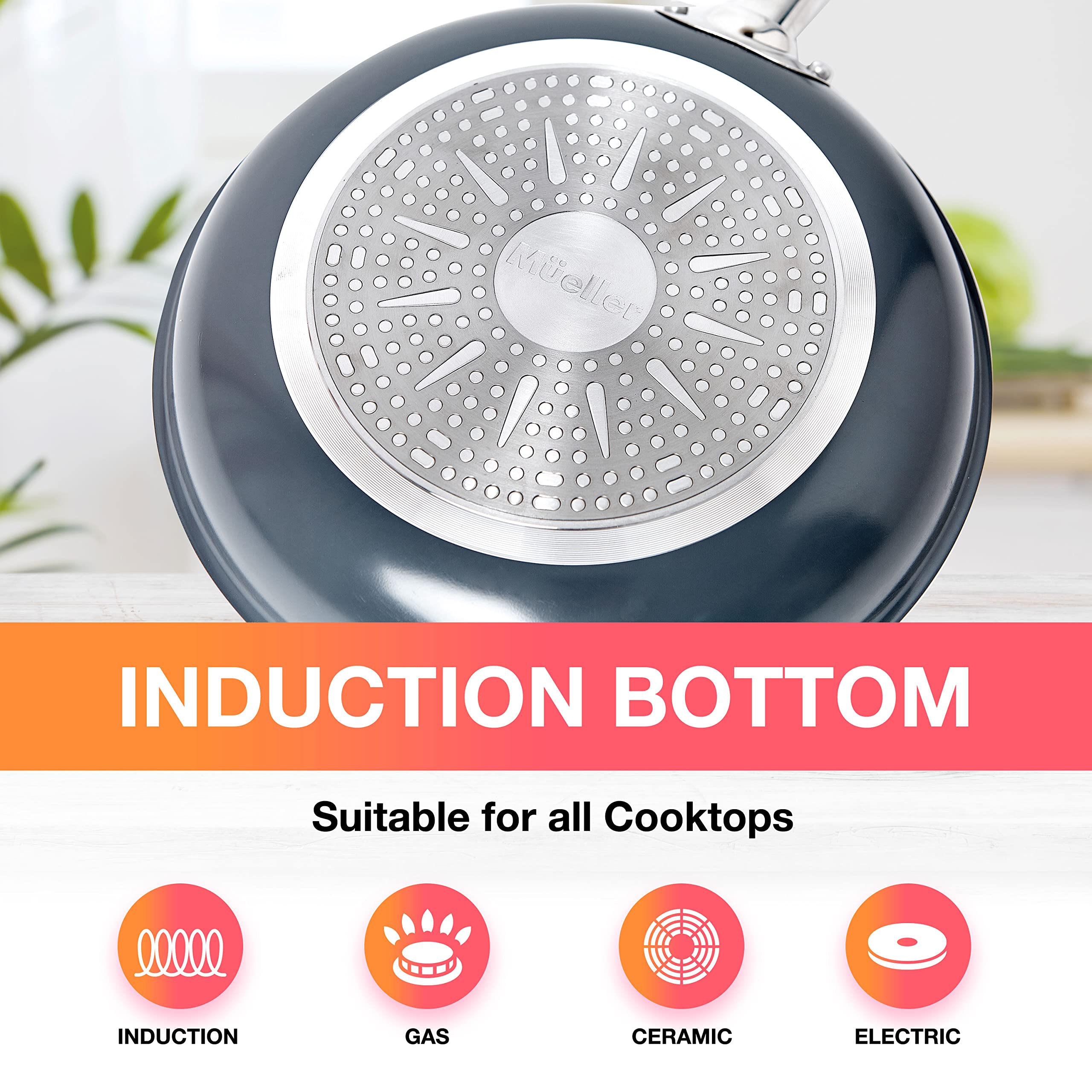 Mua Mueller UltraClad Copper Pots and Pans Set, 14-Piece Kitchen ...