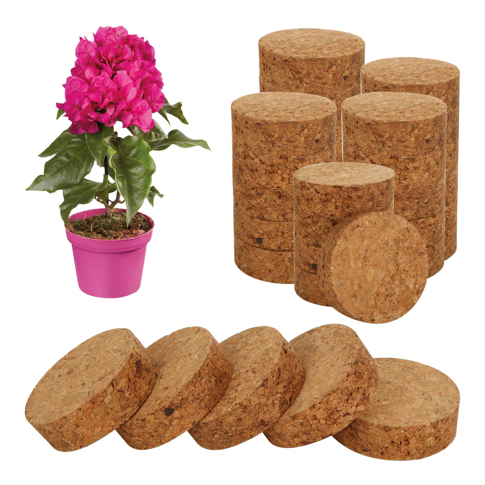 Oungy 80 PCS Invisible Pot Feet with Non Slip Surface 2 inch Dia Cork ...