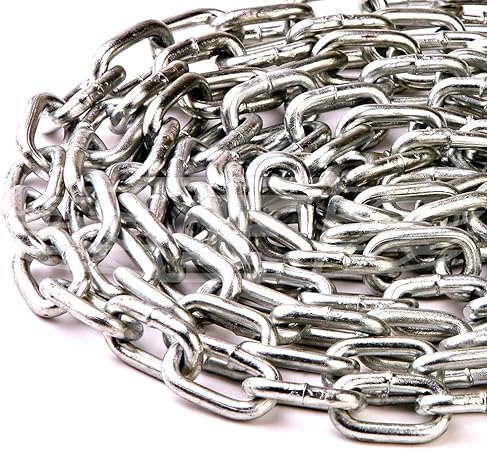6.0mm x 42mm x 12mm HEAVY DUTY THICK STEEL WELDED CHAIN LINKS HANGING ...