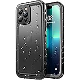 Amazon.com: Dewfoam Waterproof iPhone 13 Pro Max Case - Clear, Shockproof, Dustproof, with ...