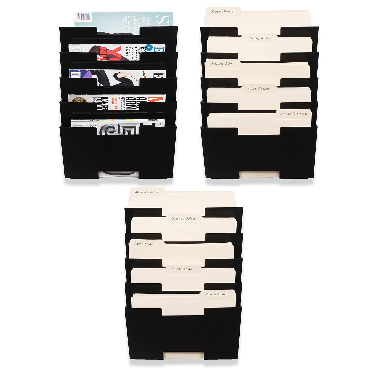 Hanging Wall Files Wallniture Lisbon Wall File Holder Metal Vertical ...