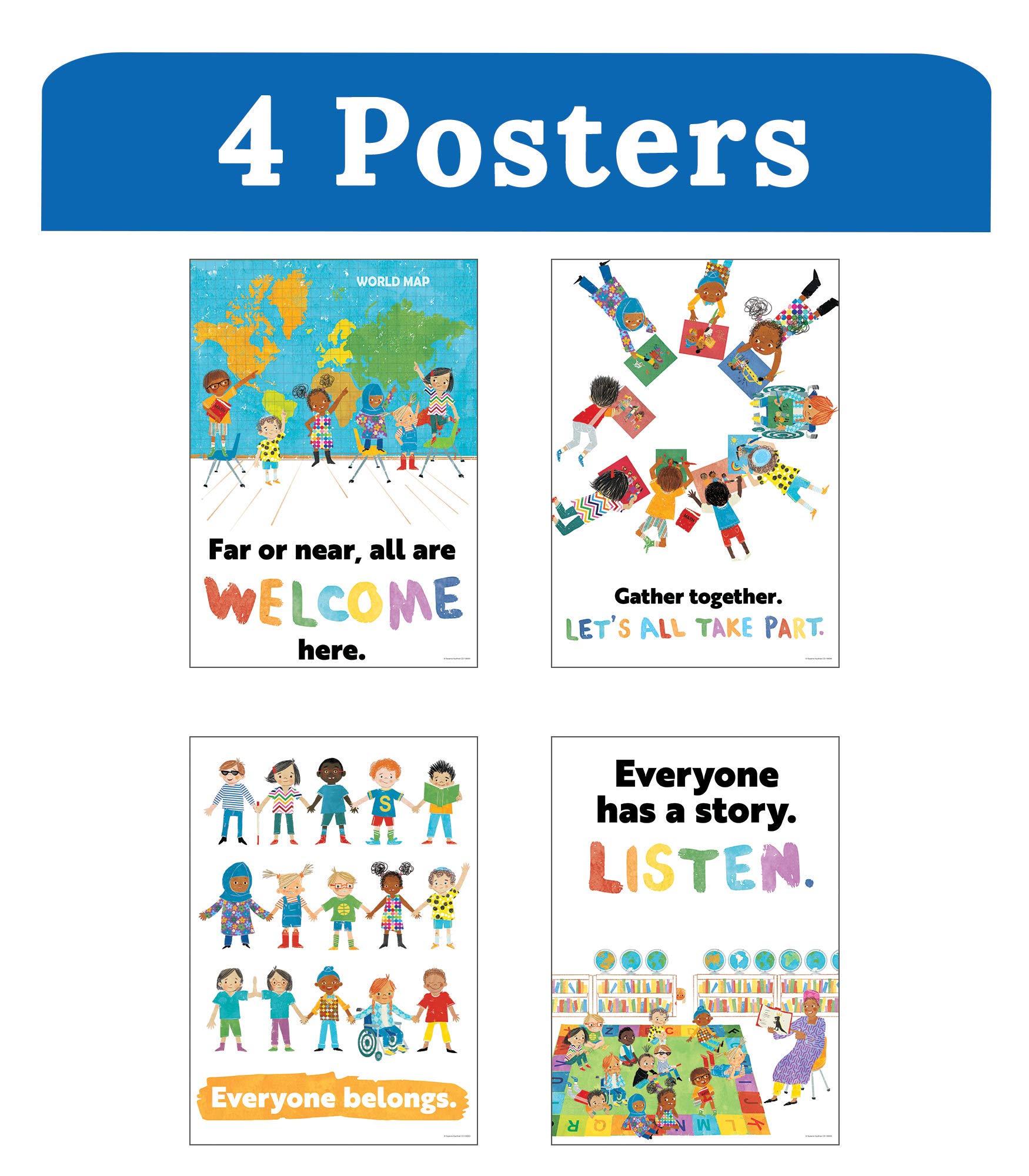 Mua Carson Dellosa All Are Welcome Poster Set, Diversity Classroom ...