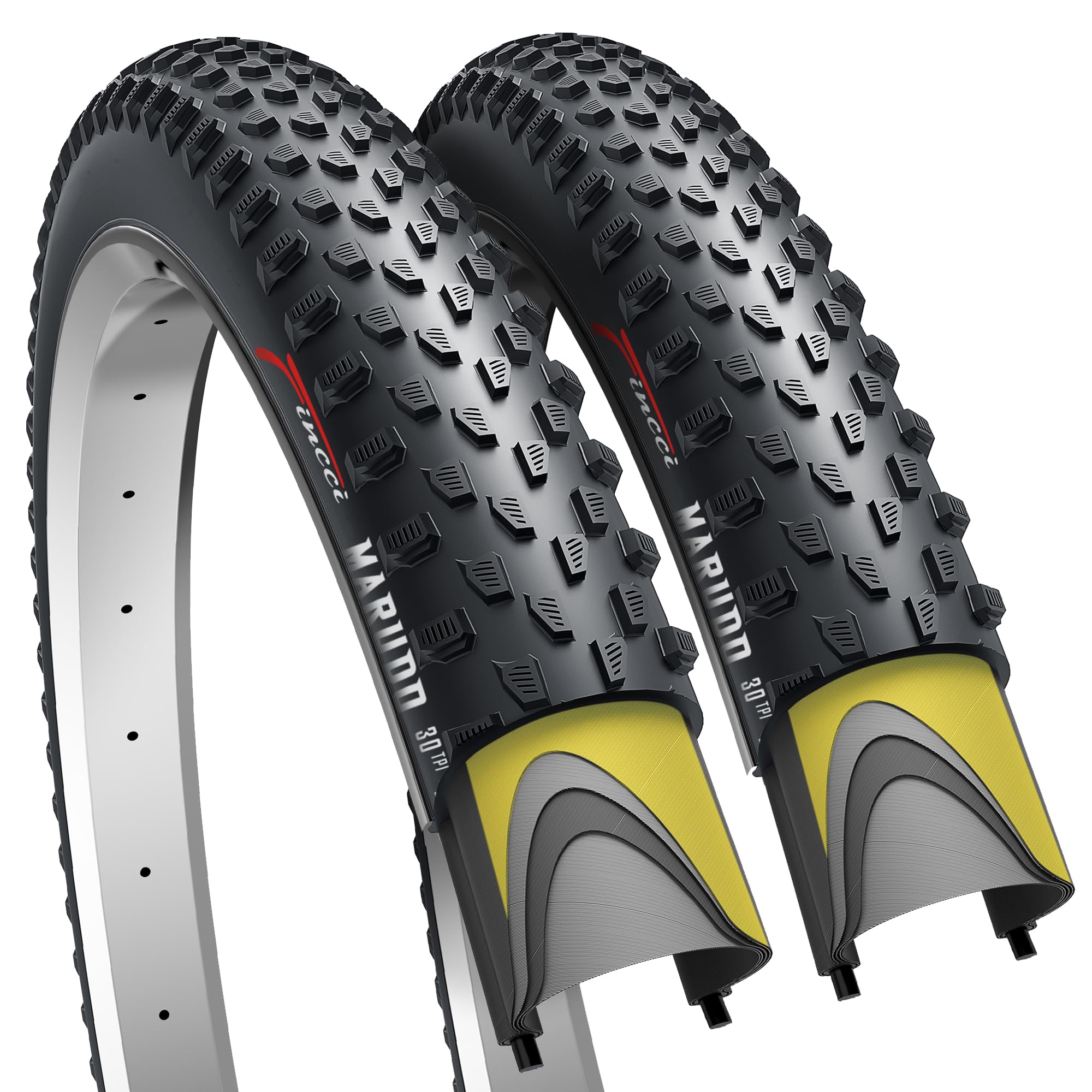 Fincci MARUDO Pair 29 x 2.10 Inch Bike Tire 52-622 Foldable Tires with ...