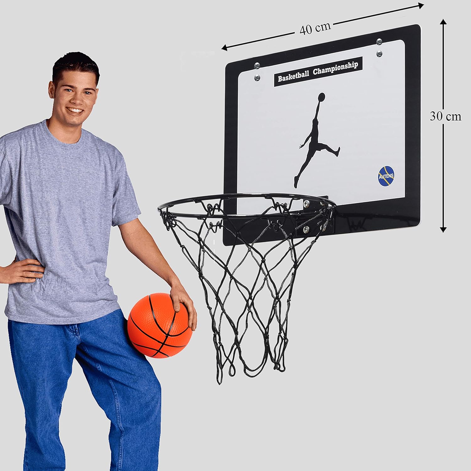 AUTENS Door Hanging Indoor Basketball Hoop for Kids – Mini Basketball ...