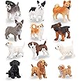 Amazon.com: TOYMANY 12PCS Mini Dog Figurines Toy Set, Realistic ...