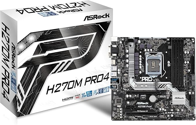 Amazon | ASRock Intel H270チップセット搭載 Micro ATXマザーボード H270M Pro4 | ASROCK ...