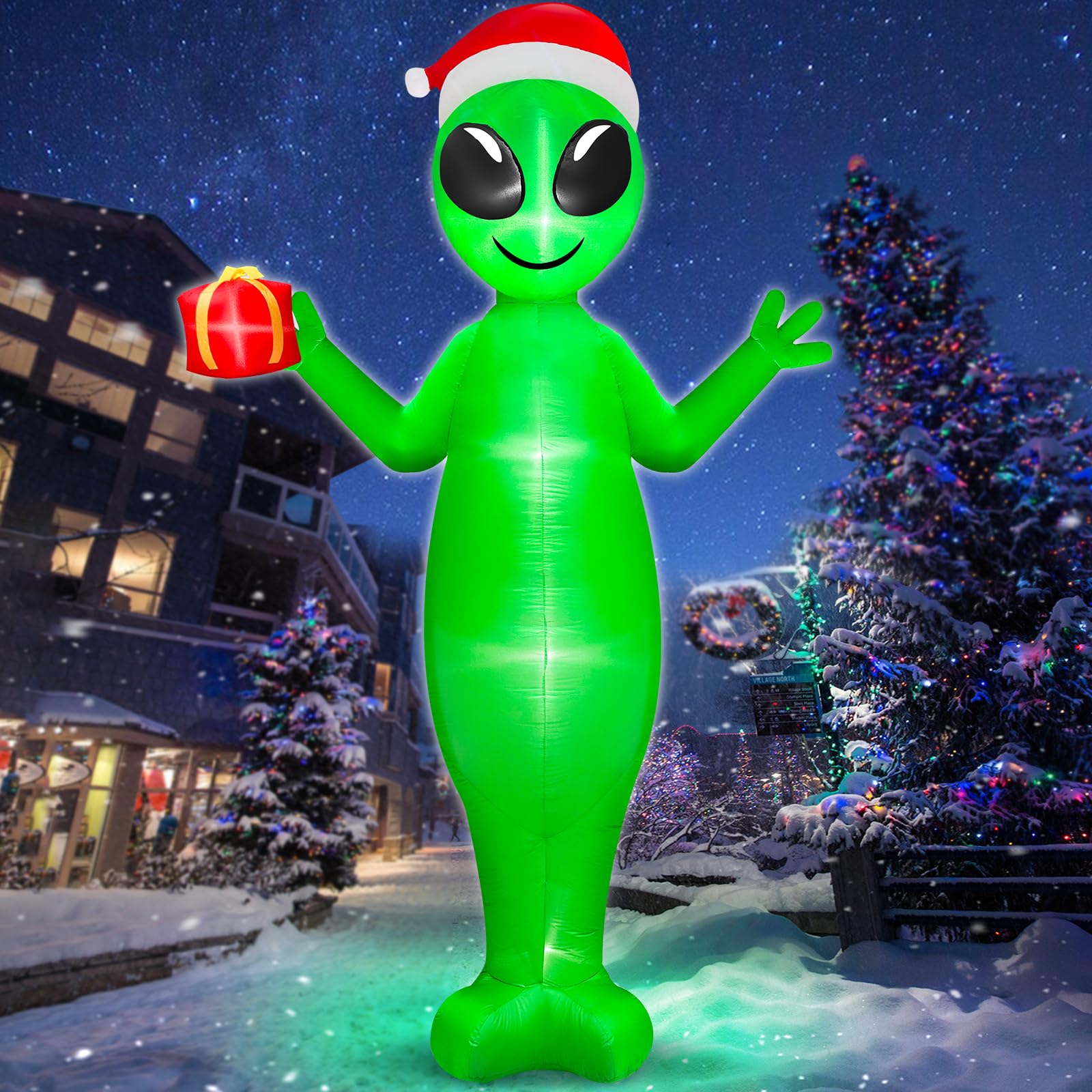 TURNMEON 8 Ft Tall Christmas Inflatable Alien Decoration Outdoor ...