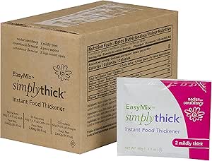 SimplyThick EasyMix | 50 Count of 48g Bulk-Serving Packets | Gel Thickener for Those with ...