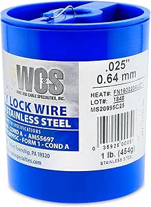 Amazon.com: Lock Wire, T302/304 Stainless, NASM20995, MS20995C, ASTM ...