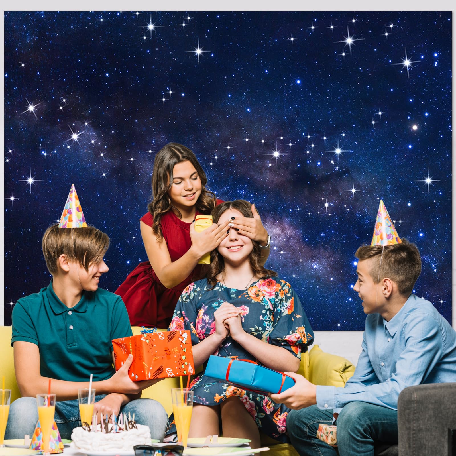 Mua Avezano Starry Night Sky Backdrop Outer Space Galaxy Birthday ...