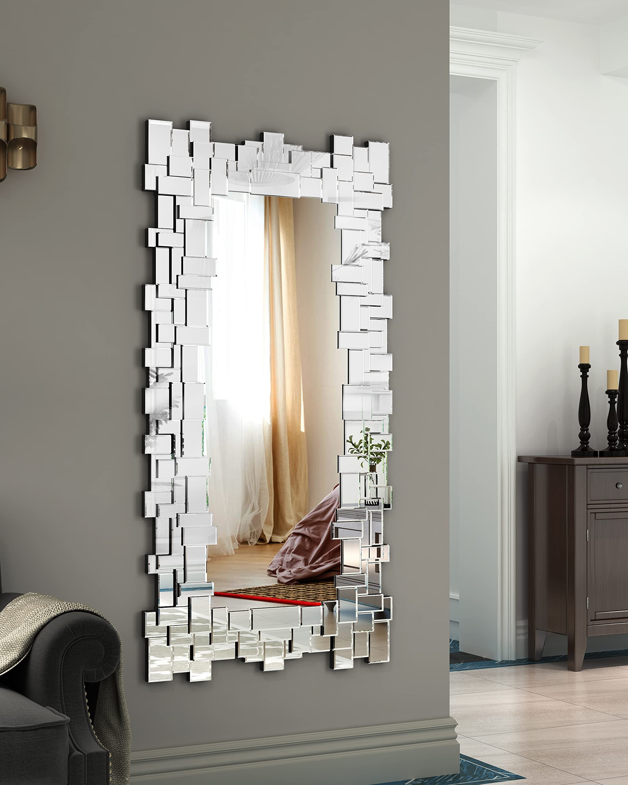 MUAUSU Wall Mirrors Decorative Full Length- 47" x 25" Gorgeous ...