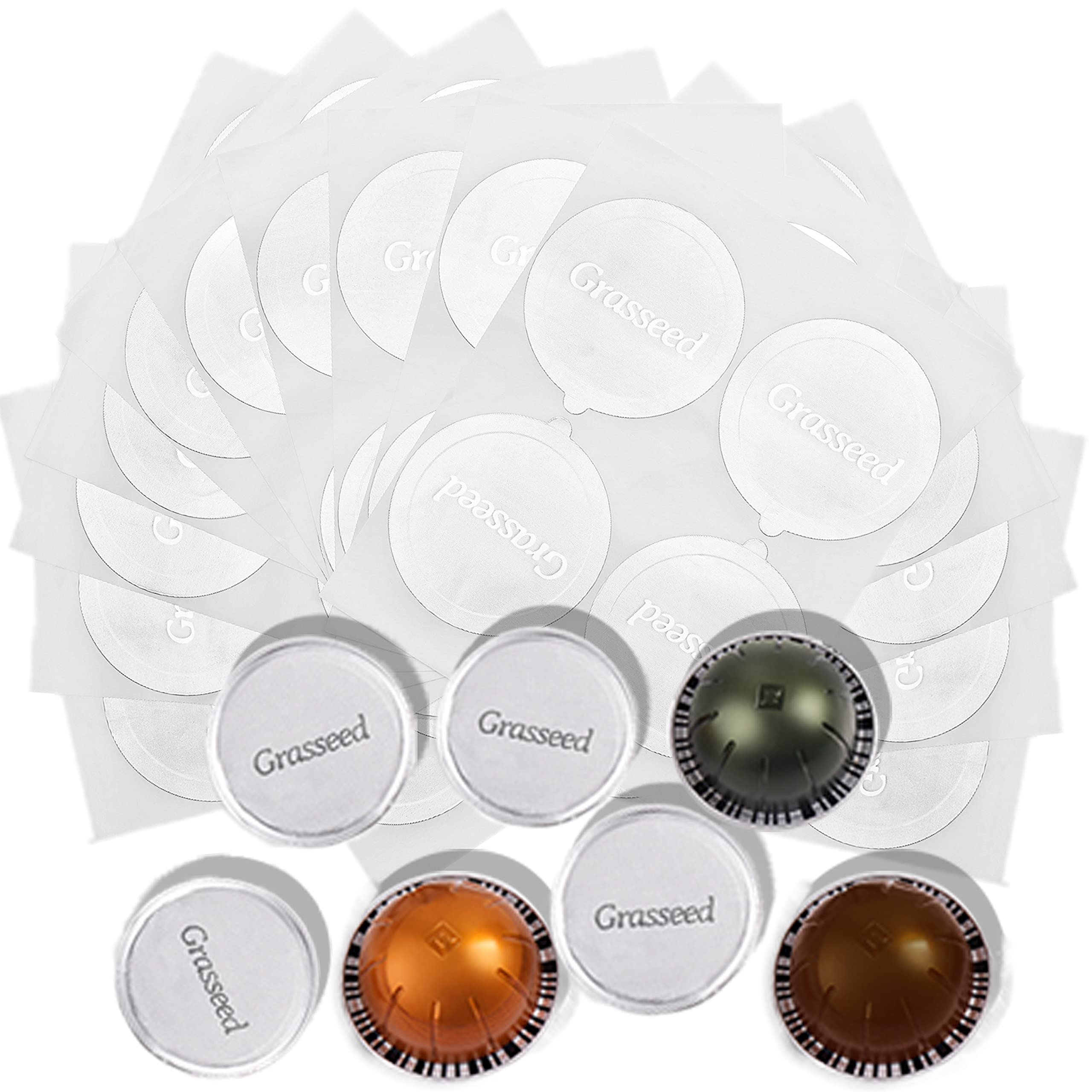 Mua Grasseed Aluminum Foils Lids Bundle with Reusable Vertuo Capsule ...