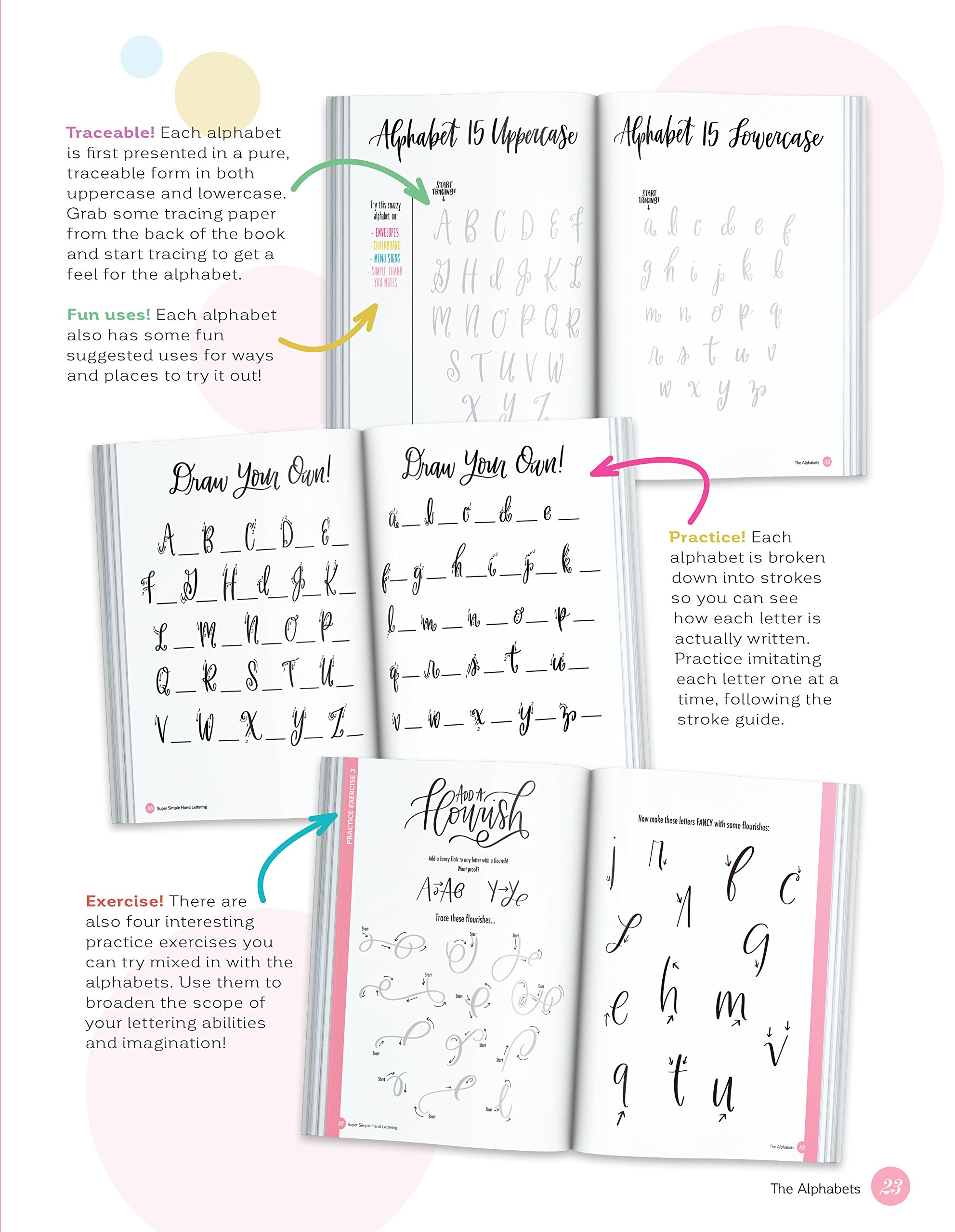 Mua Super Simple Hand Lettering: 20 Traceable Alphabets, Easy Projects ...