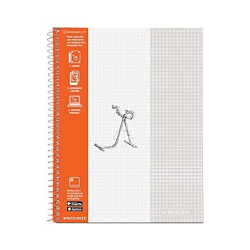 Roaring Spring Whitelines Wirebound Notebook, 11"x8.5", Graph, 70 ...