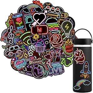 Amazon.com: Waterproof Vinyl Stickers Pack for Laptop Water Bottle ...