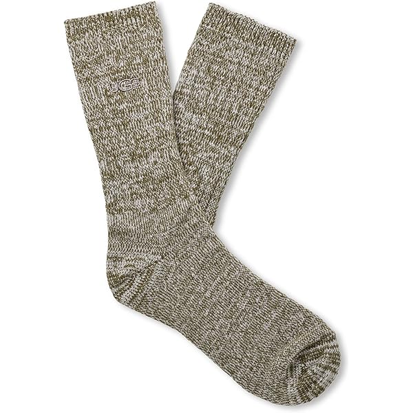Amazon.com: UGG Men's Trey Rib Knit Crew Sock, White Pepper, O/S