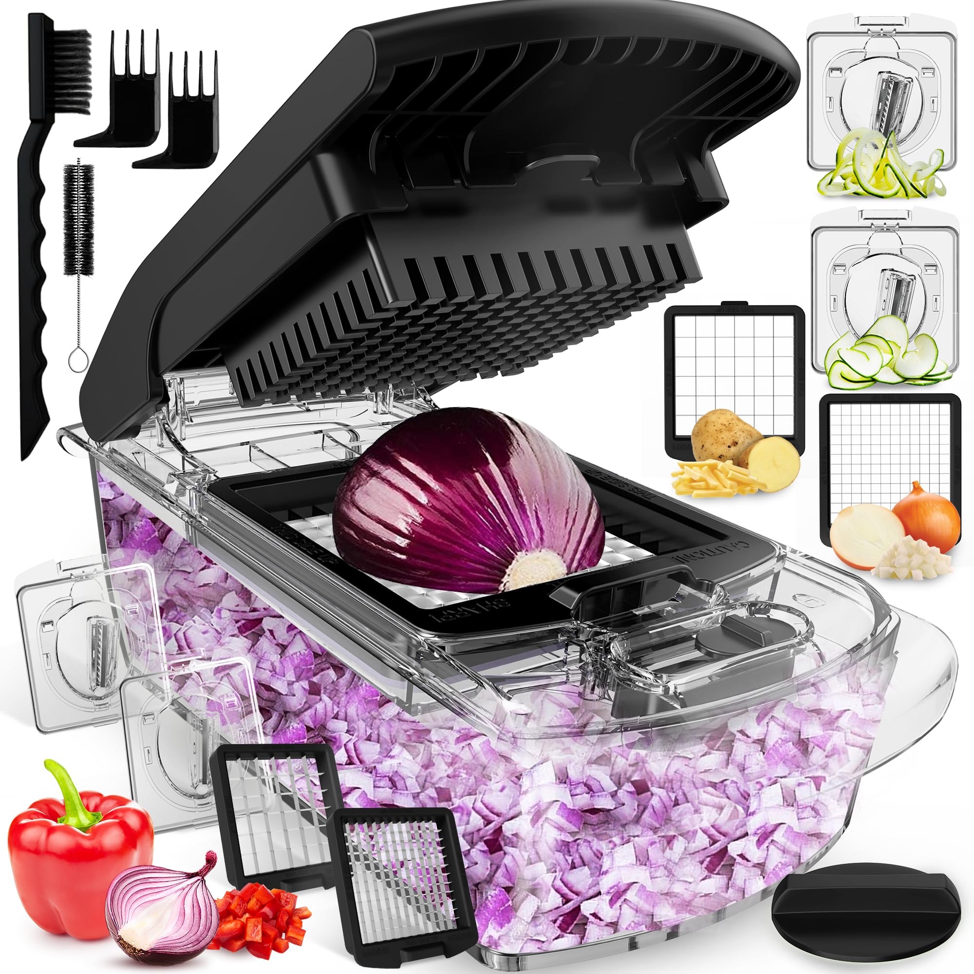 Fullstar Vegetable Chopper - Food Chopper - Onion Chopper - Vegetable ...