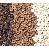 Amazon.com: Craftdady 200Pcs Natural Flat Round Wood Spacer Beads 6x3mm ...