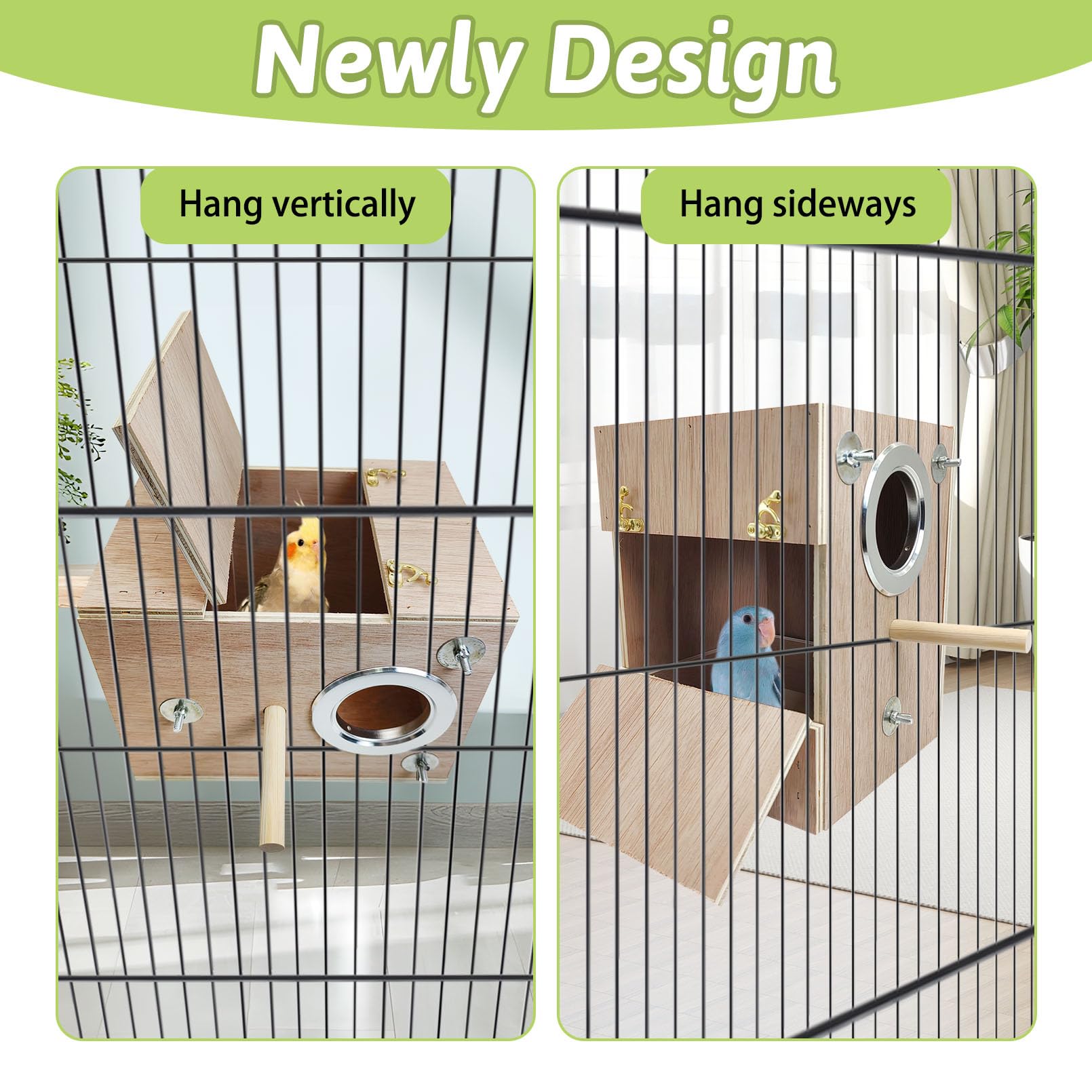 Mua Tfwadmx Bird Wood Breeding Box Lovebirds Nesting Station House ...