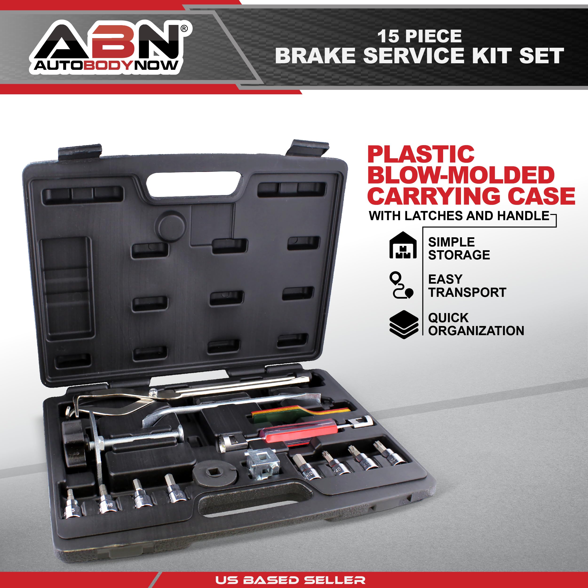 Mua ABN 15-Piece Brake Kit with Brake Caliper Tool, Brake Drum Puller ...