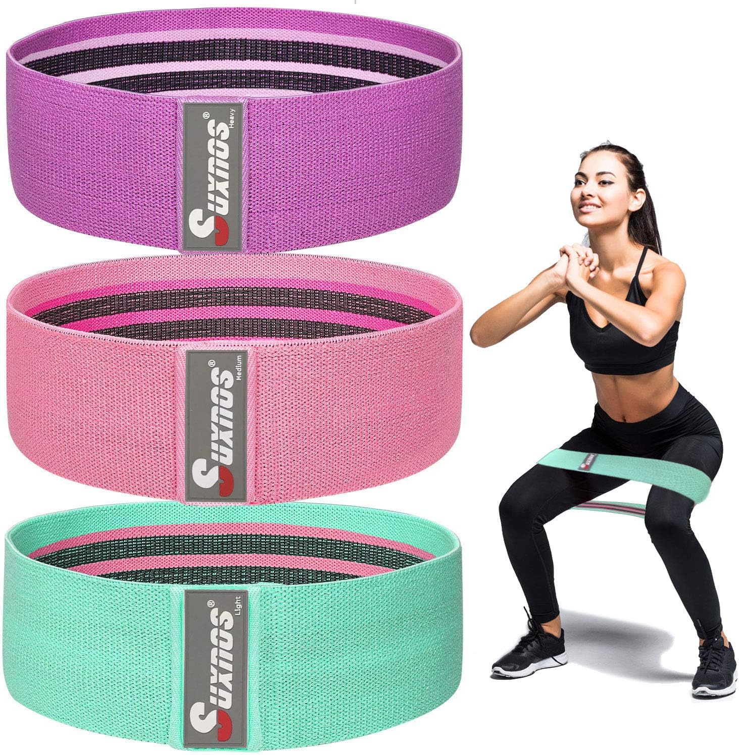 PANENDIANO Bande Élastique Fitness Bande de Résistance Exercice Set 3 ...
